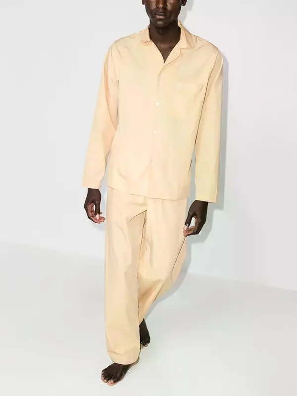 TEKLA Drawstring Poplin Pajama Bottoms