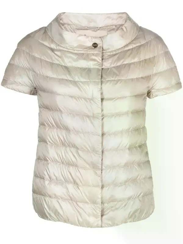 Herno Margherita Short-sleeve Quilted Jacket - Neutrals