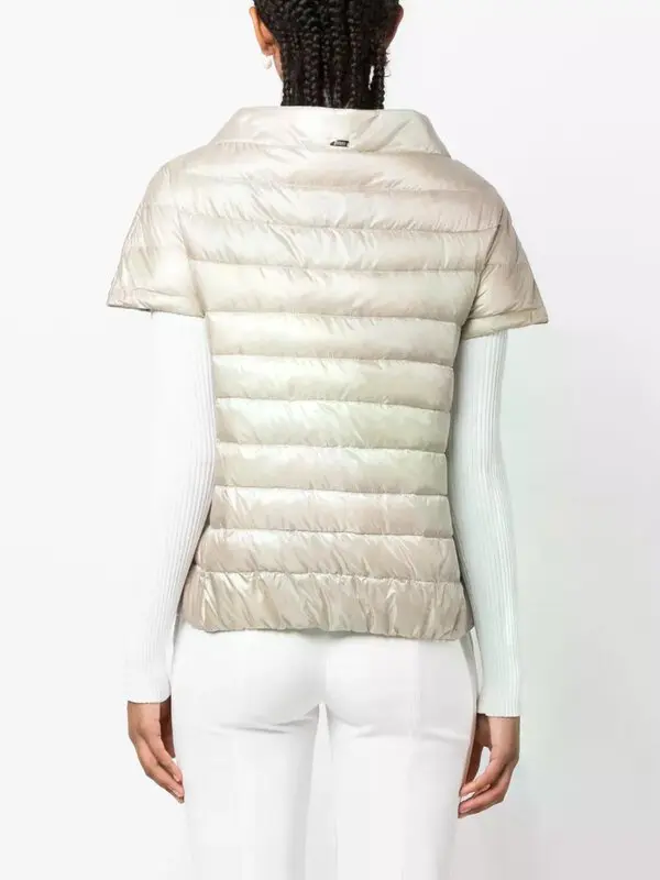 Herno Margherita Short-sleeve Quilted Jacket - Neutrals