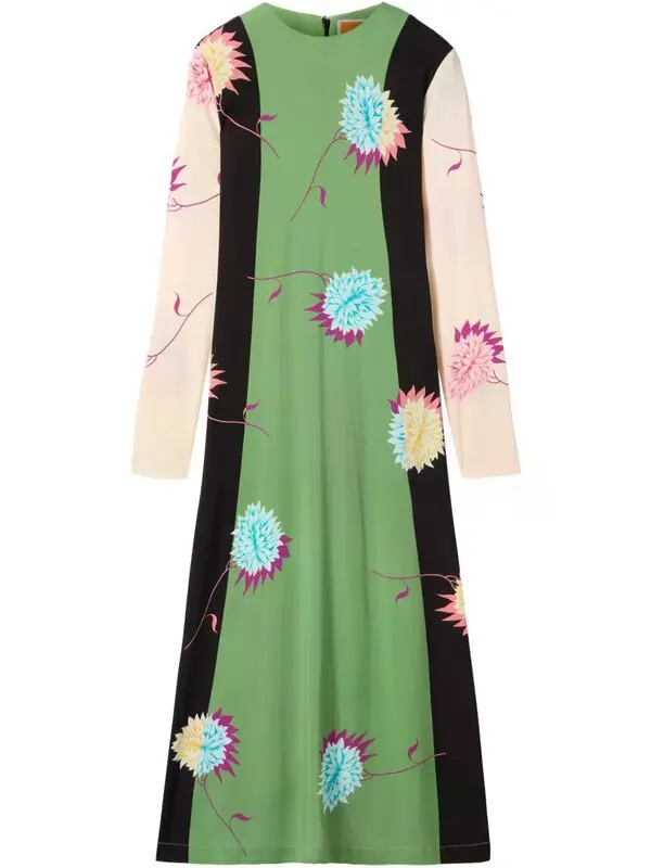La DoubleJ Long-sleeve Swing Dress - Green