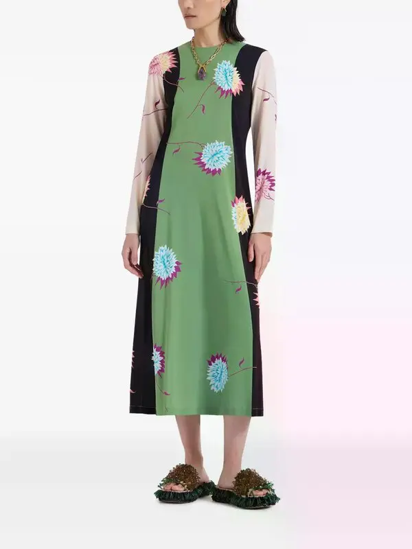La DoubleJ Long-sleeve Swing Dress - Green