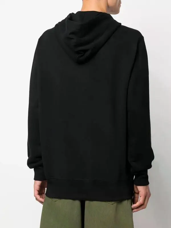 Moschino Embroidered Slogan Long-sleeve Hoodie