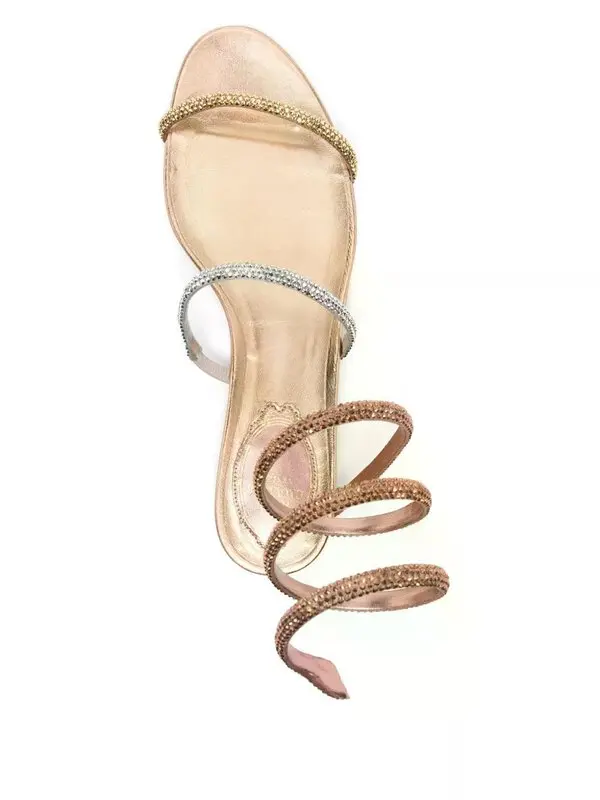 Rene Caovilla Cleo Embellished Sandals - Brown
