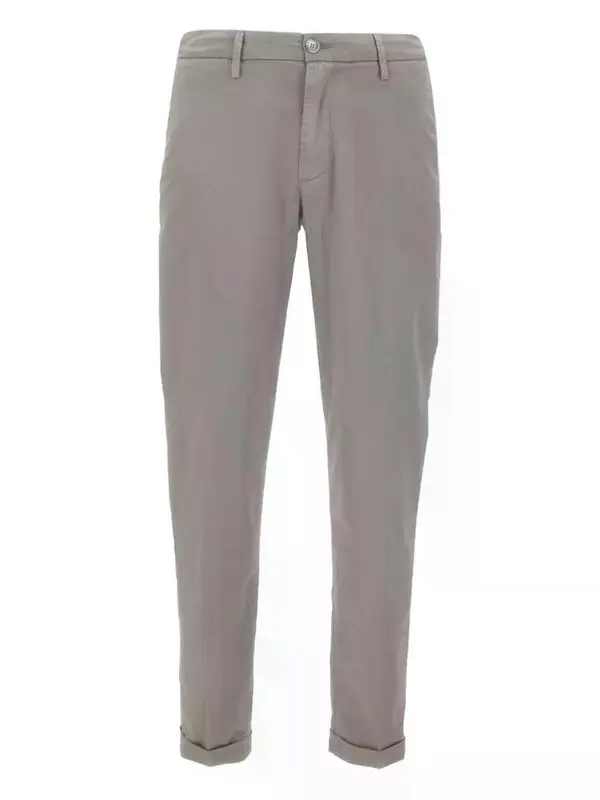 RE-HASH Chinos With Button And Zip Fastening - Grey