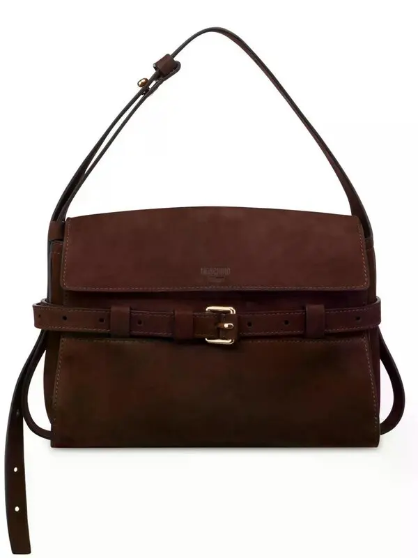 Moschino Tie Me Leather Shoulder Bag