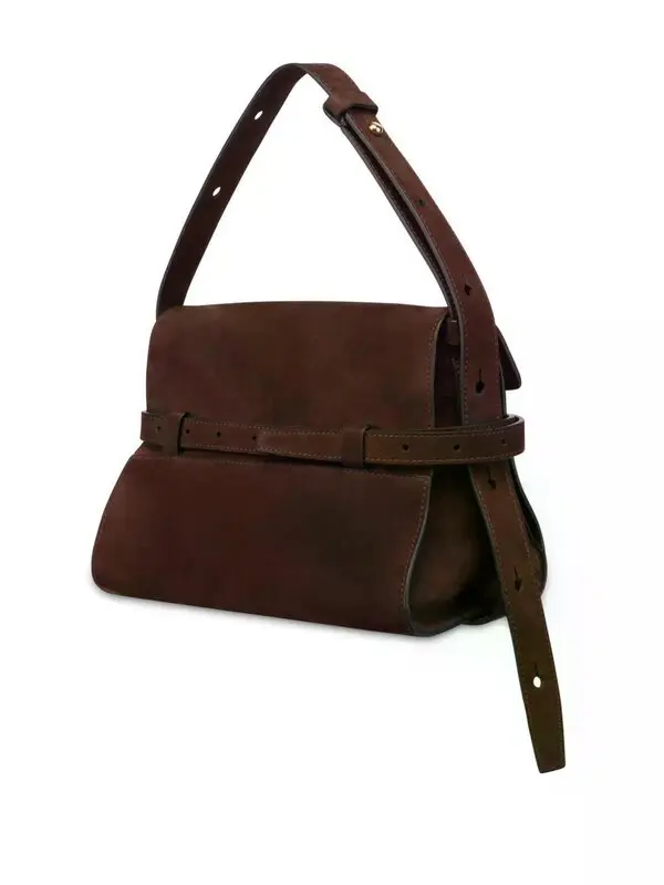 Moschino Tie Me Leather Shoulder Bag