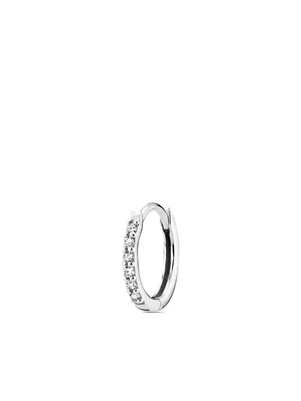 MARIA BLACK 14kt White Gold Lamarr 8 Huggie Earring - Silver
