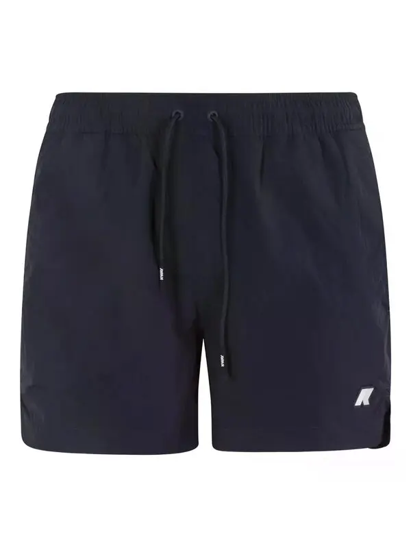 K-WAY Logo-patch Swim Shorts - Blue