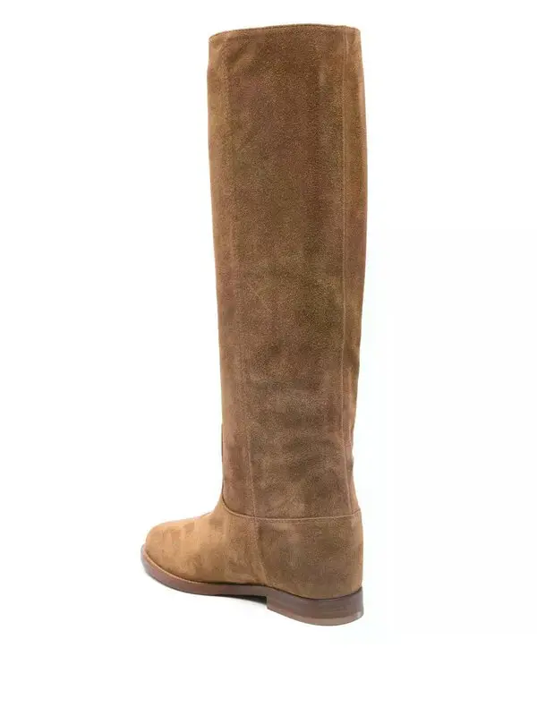 VIA ROMA 15 Suede Knee-high Boots - Brown