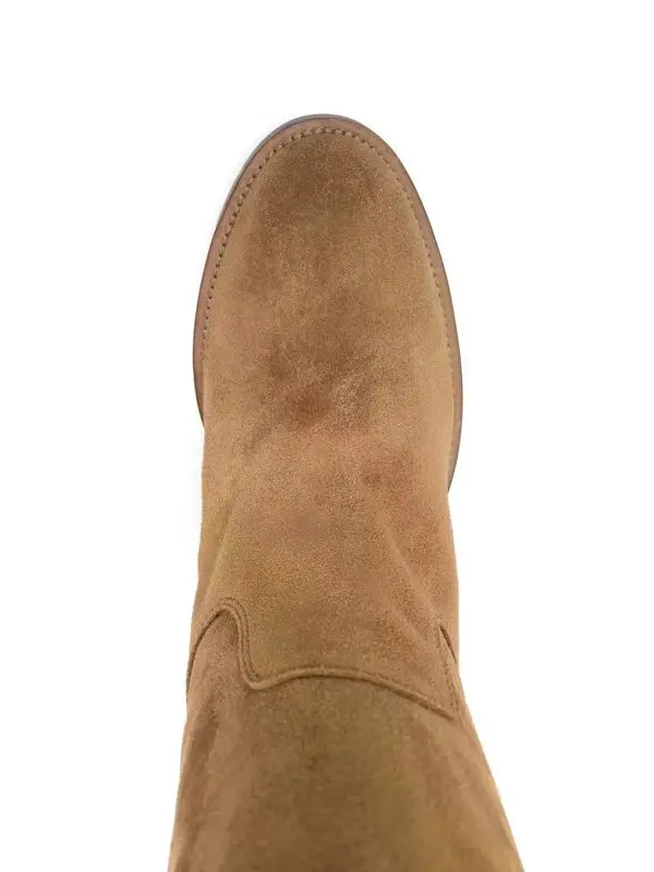 VIA ROMA 15 Suede Knee-high Boots - Brown