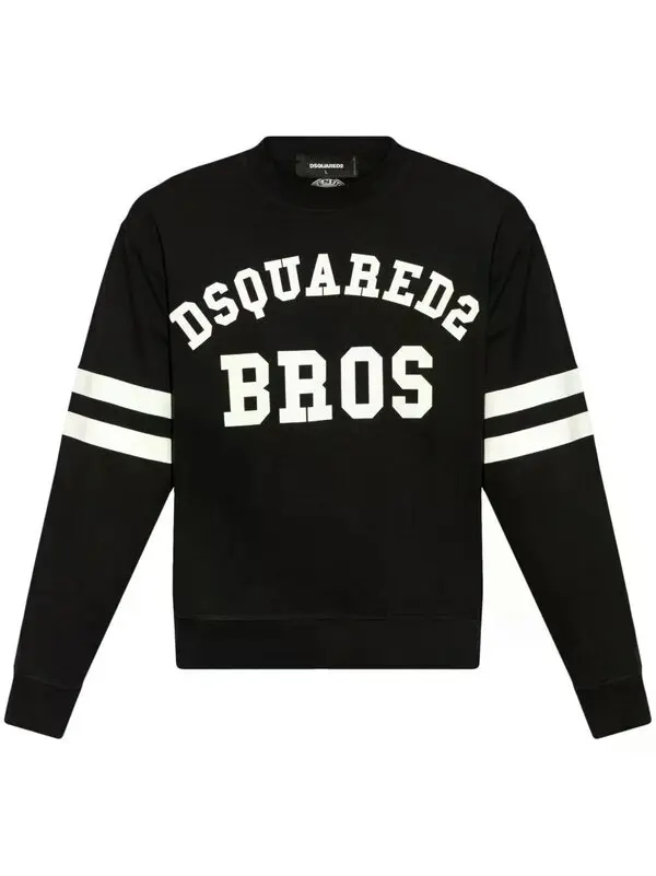 Dsquared2 Logo Print Crewneck Sweatshirt - Black