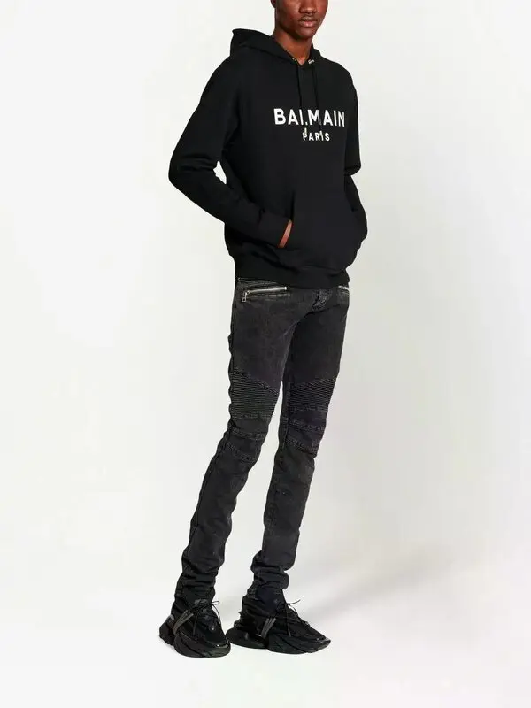 Balmain Logo-print Hoodie - Black