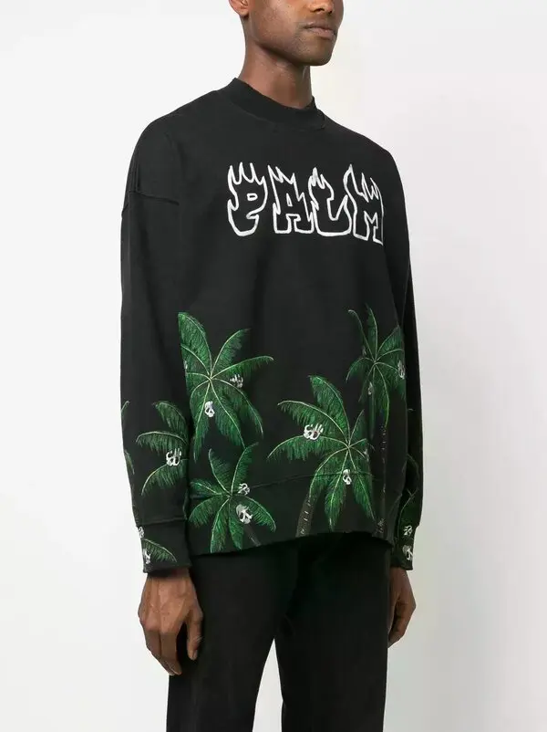 Palm Angels Palm & Skull Logo-print Sweatshirt