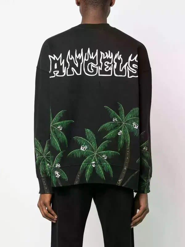 Palm Angels Palm & Skull Logo-print Sweatshirt