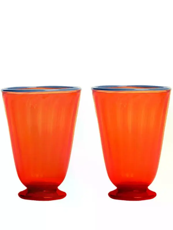 La DoubleJ Rainbow Murano Glasses - Orange