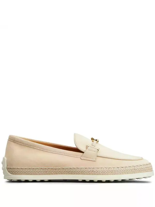 TOD'S Gomma Leather Loafers - Neutrals