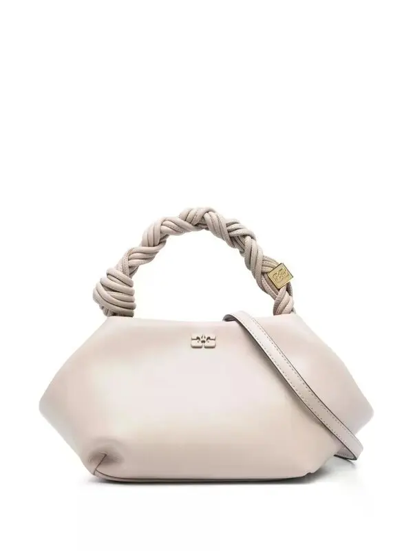 GANNI Twisted Handle Shoulder Bag - Grey