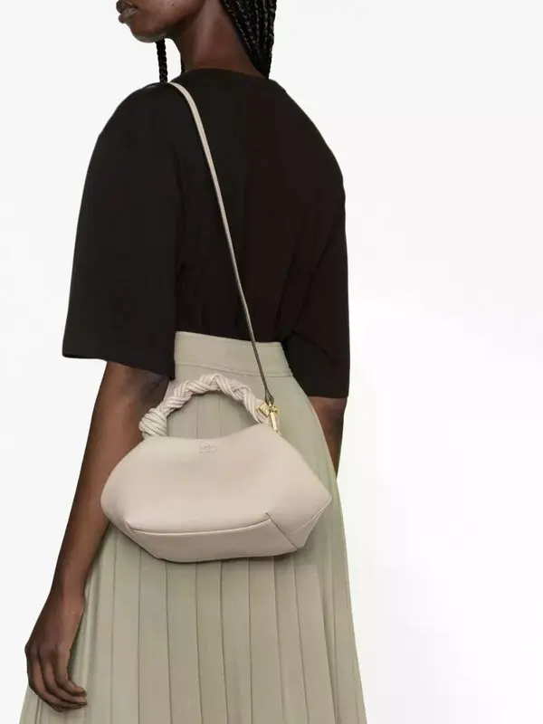 GANNI Twisted Handle Shoulder Bag - Grey
