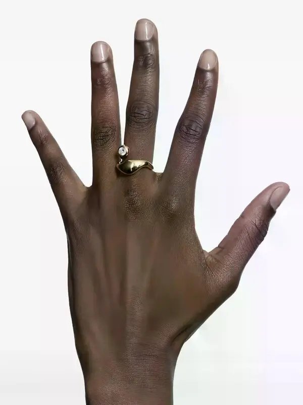 MARIA BLACK Tone Mermaid Ring With Crystal Embellishment - Gold