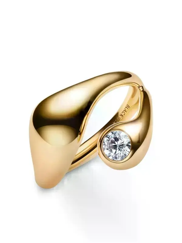 MARIA BLACK Tone Mermaid Ring With Crystal Embellishment - Gold