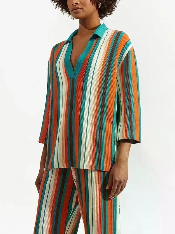 La DoubleJ Bay Polo Stripe-pattern Jumper