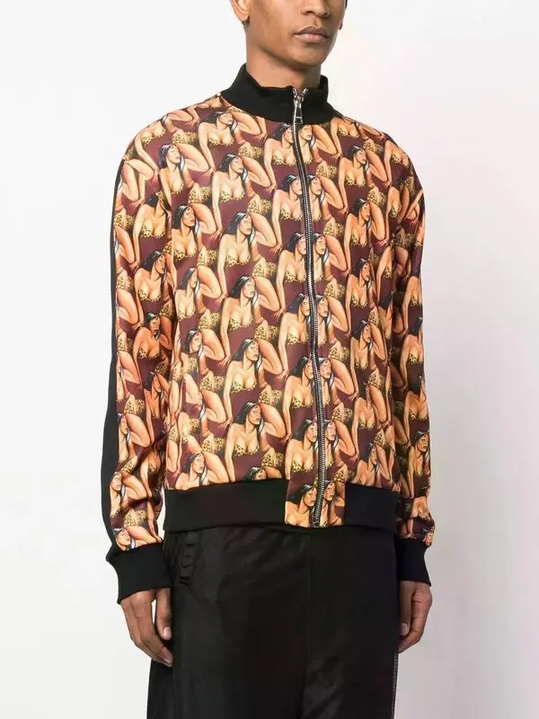 Roberto Cavalli Graphic-print Zip-through Sweatshirt