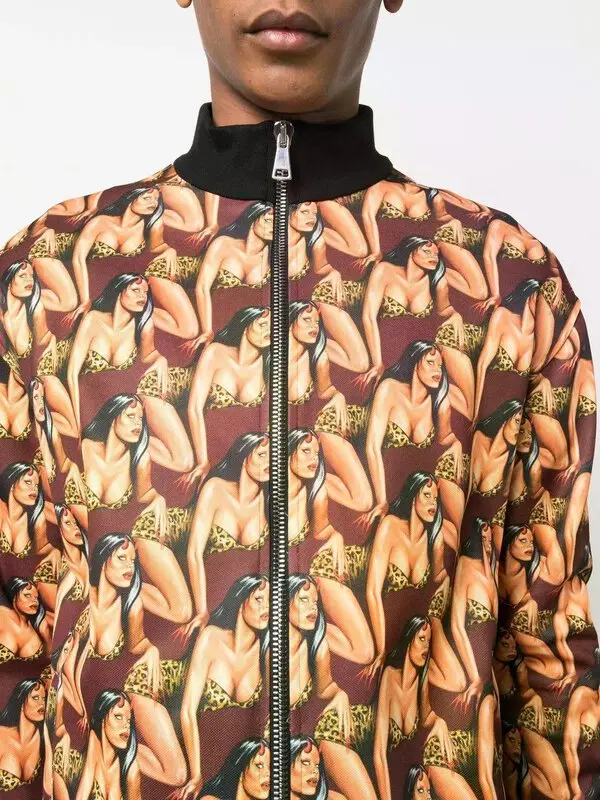 Roberto Cavalli Graphic-print Zip-through Sweatshirt