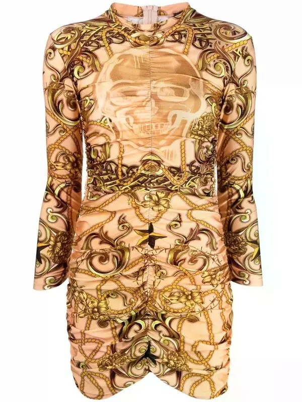 Philipp Plein Baroque-print Bodycon Dress