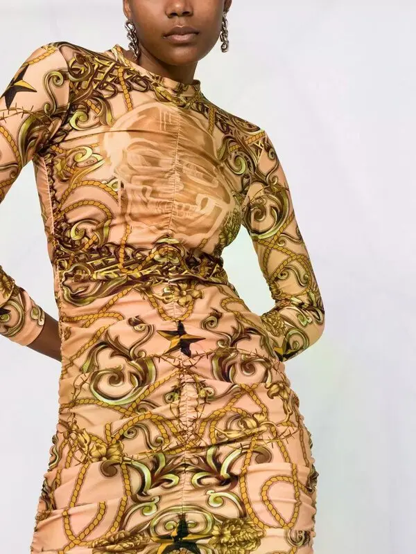 Philipp Plein Baroque-print Bodycon Dress