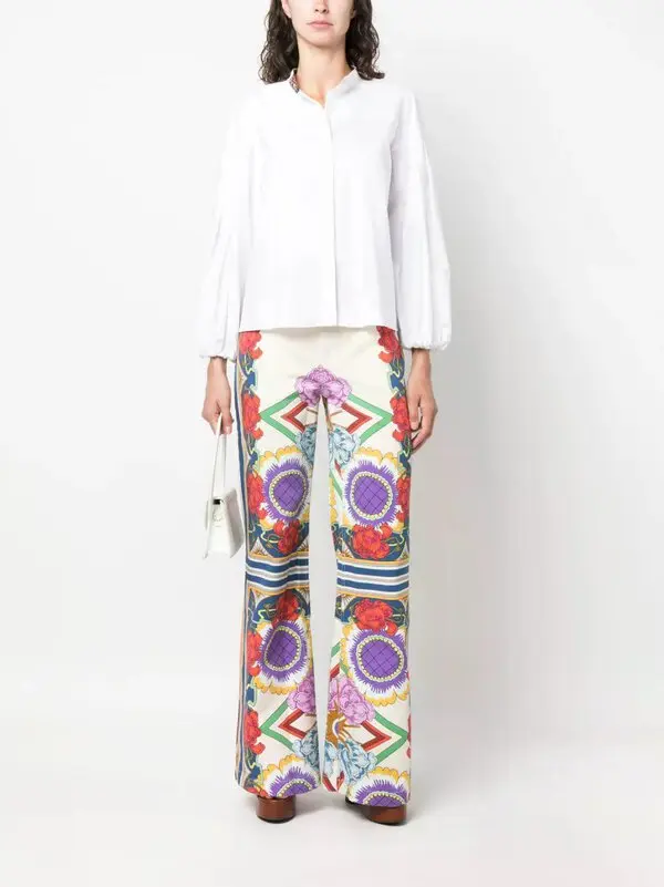 La DoubleJ Liberty Print Flared Jeans