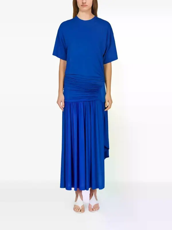 FERRAGAMO Gathered-waist Maxi Dress