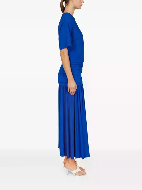 FERRAGAMO Gathered-waist Maxi Dress