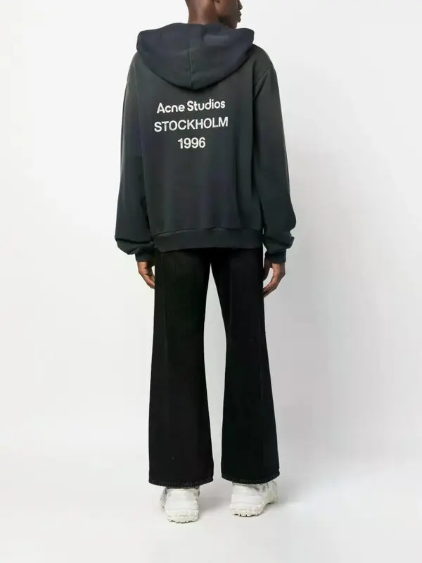Acne Studios Logo-print Drop-shoulder Hoodie