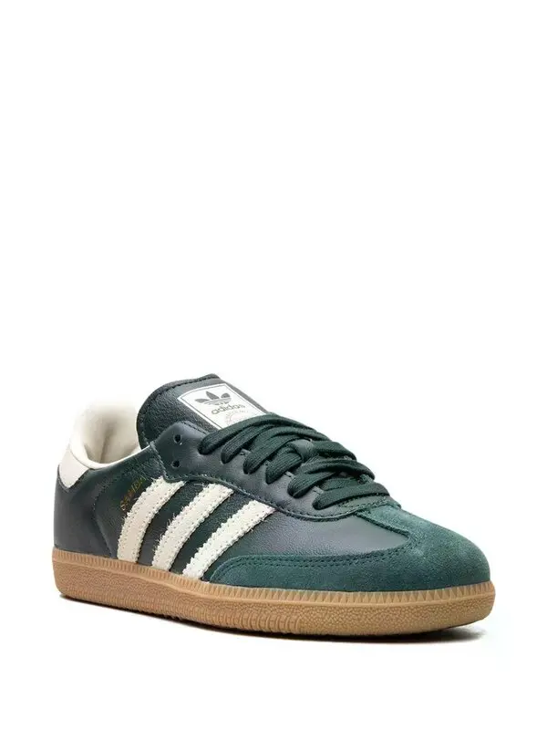 Adidas Samba Shadow Cream White Gold Metallic Sneakers - Green