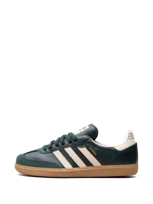 Adidas Samba Shadow Cream White Gold Metallic Sneakers - Green