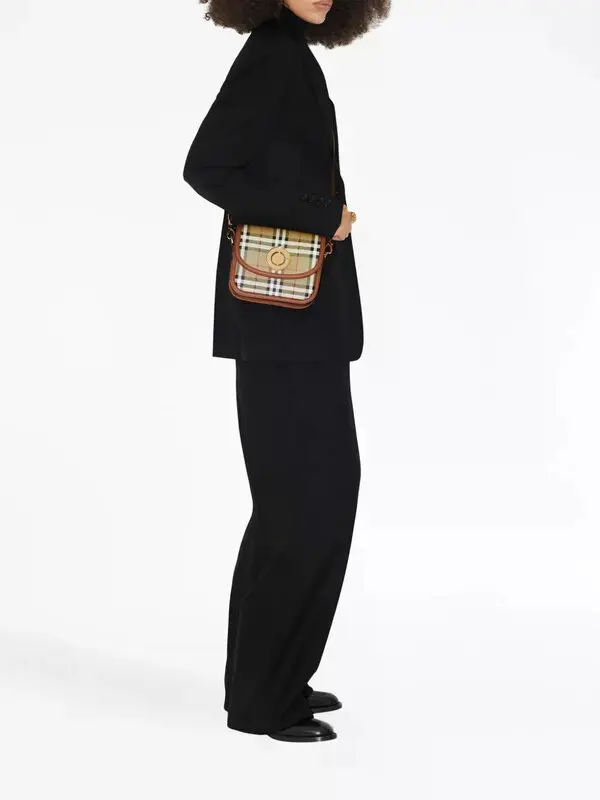 Burberry Check-pattern Crossbody Bag - Neutrals