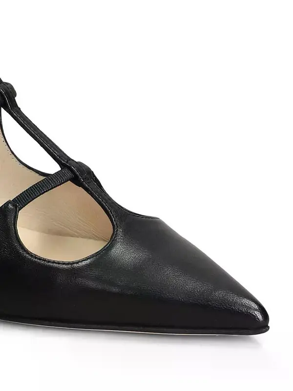 ANNA F. 50mm Leather Pumps - Black