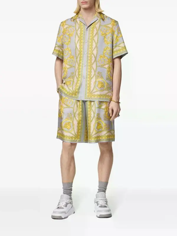 Versace La Coupe Des Dieux Silk Shorts - Neutrals