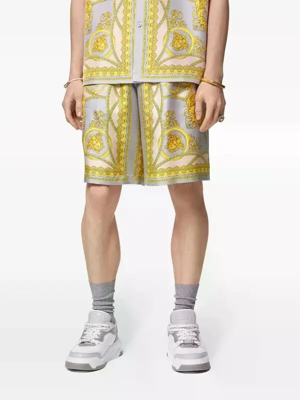 Versace La Coupe Des Dieux Silk Shorts - Neutrals