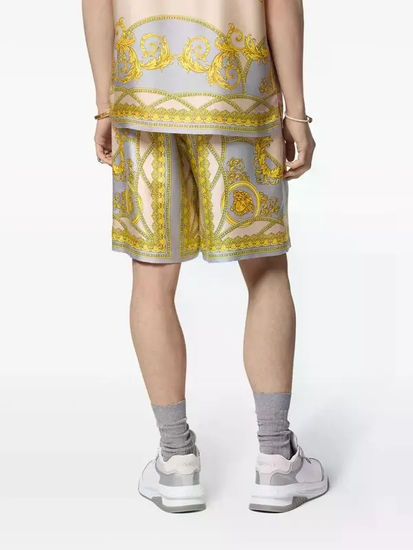 Versace La Coupe Des Dieux Silk Shorts - Neutrals