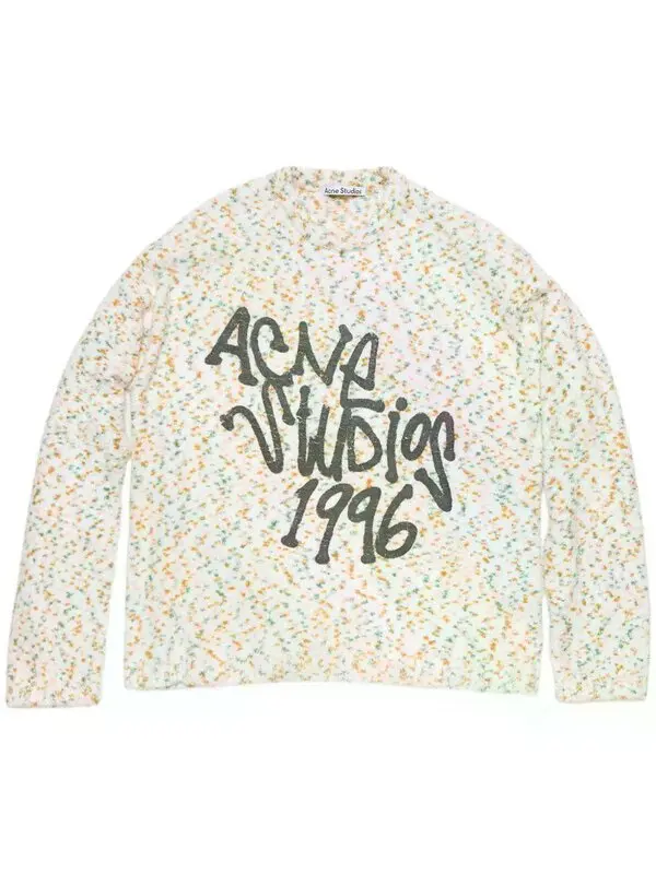 Acne Studios Printed Crew Neck Sweater - Neutrals