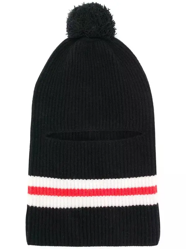 Cashmere In Love Pompom Balaclava - Black