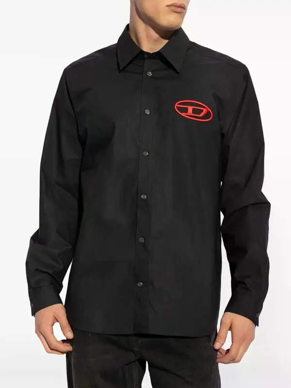 DIESEL® S-simply-d Cotton Shirt - Black