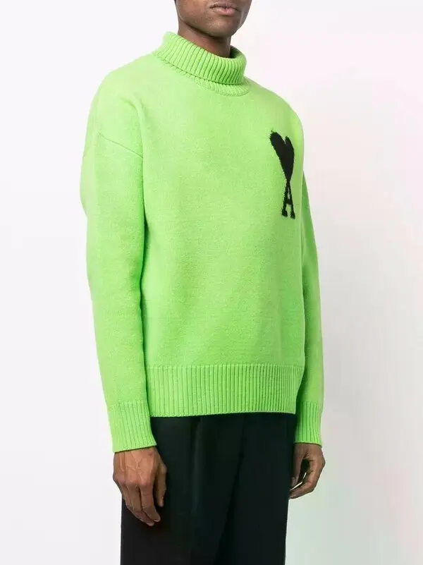 AMI Paris De Coeur Roll-neck Jumper