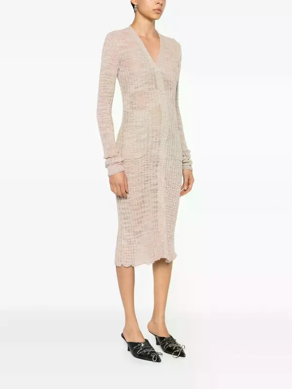 Acne Studios Semi-sheer Panel Ribbed-knit Cardigan