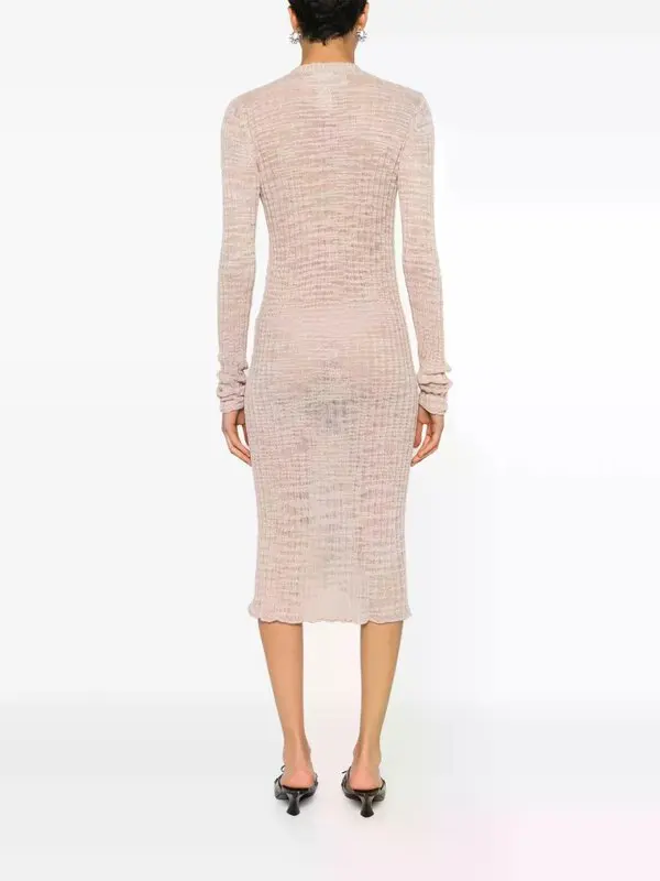 Acne Studios Semi-sheer Panel Ribbed-knit Cardigan