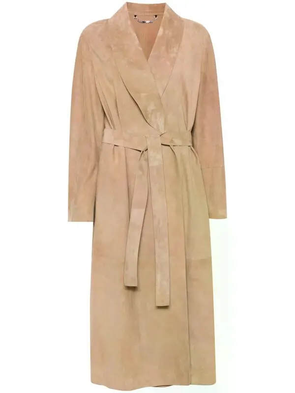 Fendi Suede Coat With Detachable Belt