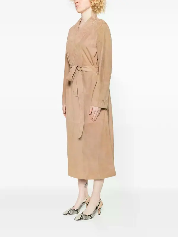 Fendi Suede Coat With Detachable Belt