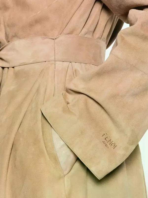 Fendi Suede Coat With Detachable Belt