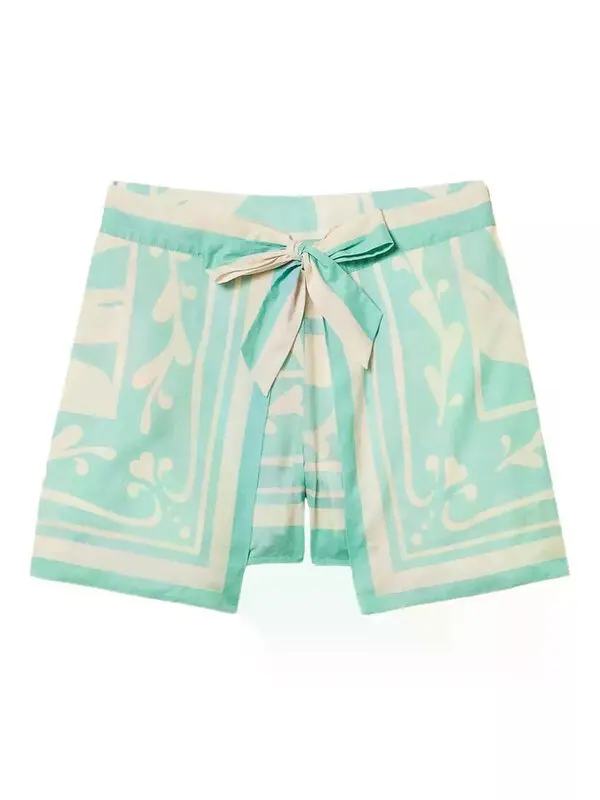 TWINSET Patterned Tie-waist Shorts